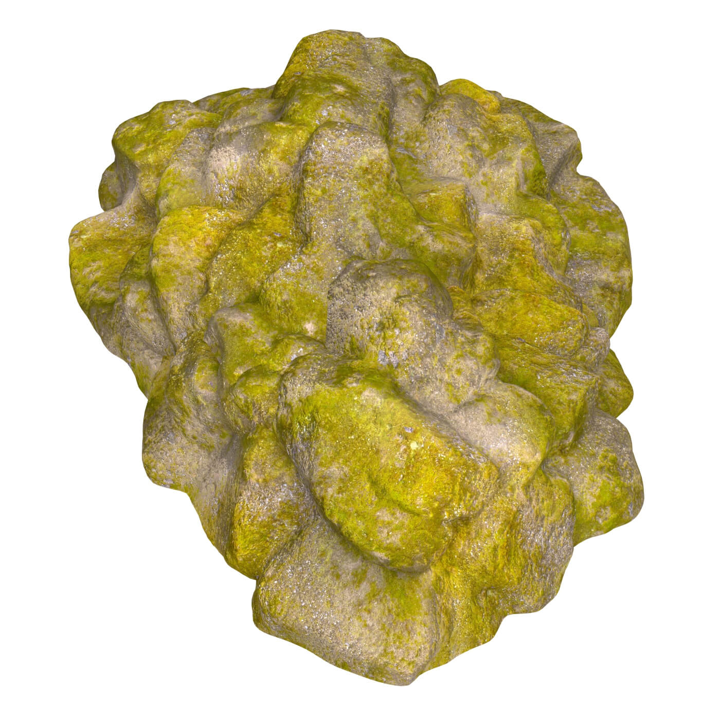 Moss Stone Rock 01 - 3D Model by cgsea