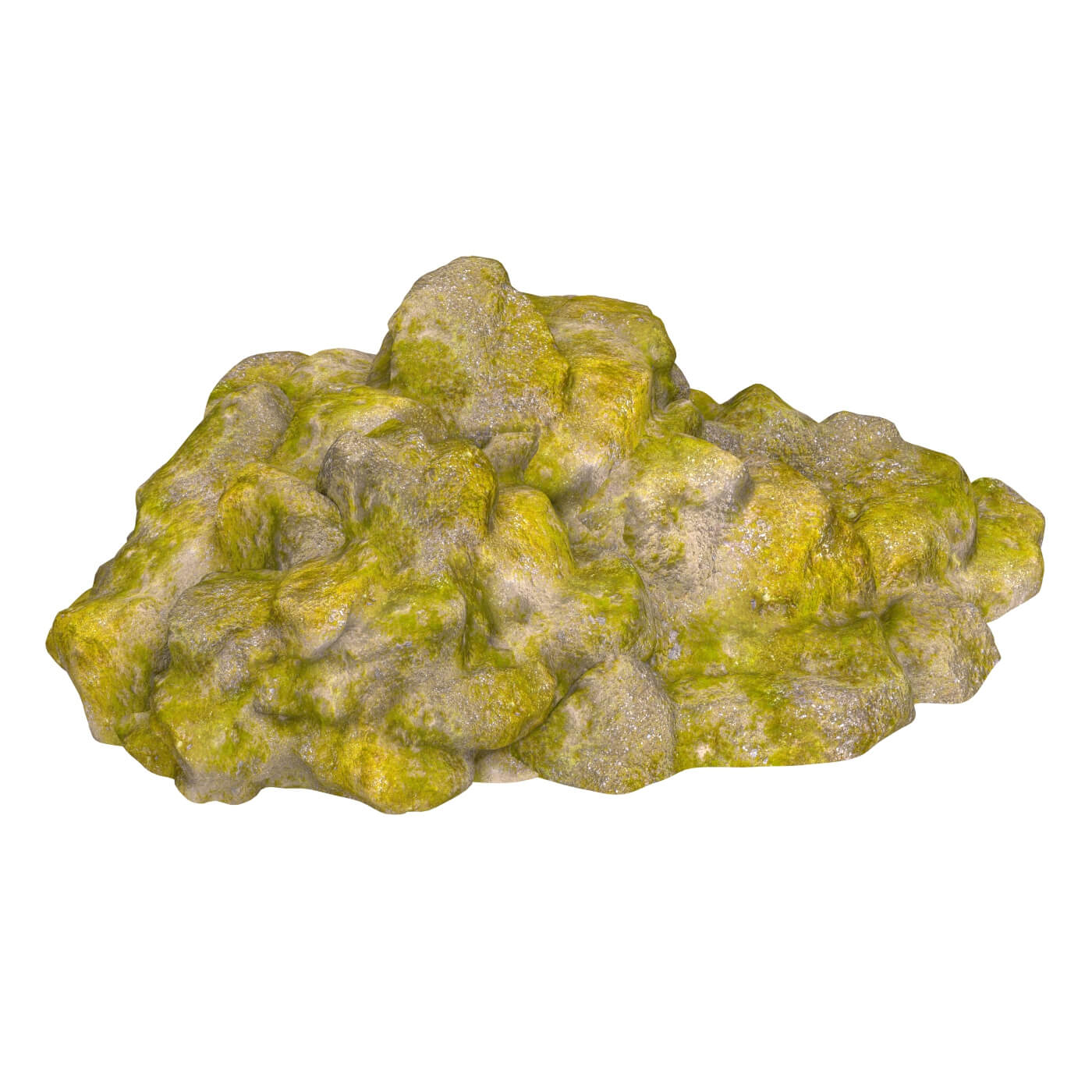 Moss Stone Rock 04 - 3D Model by cgsea
