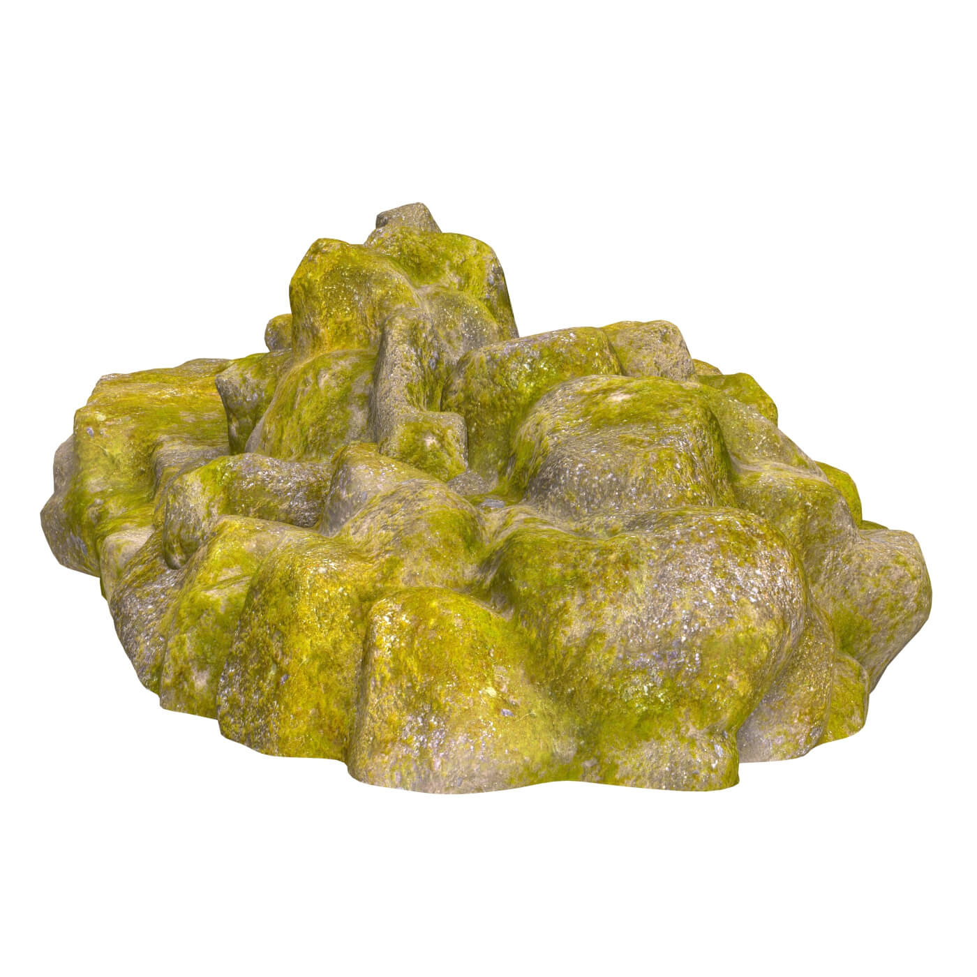 Moss Stone Rock 08 - 3D Model by cgsea