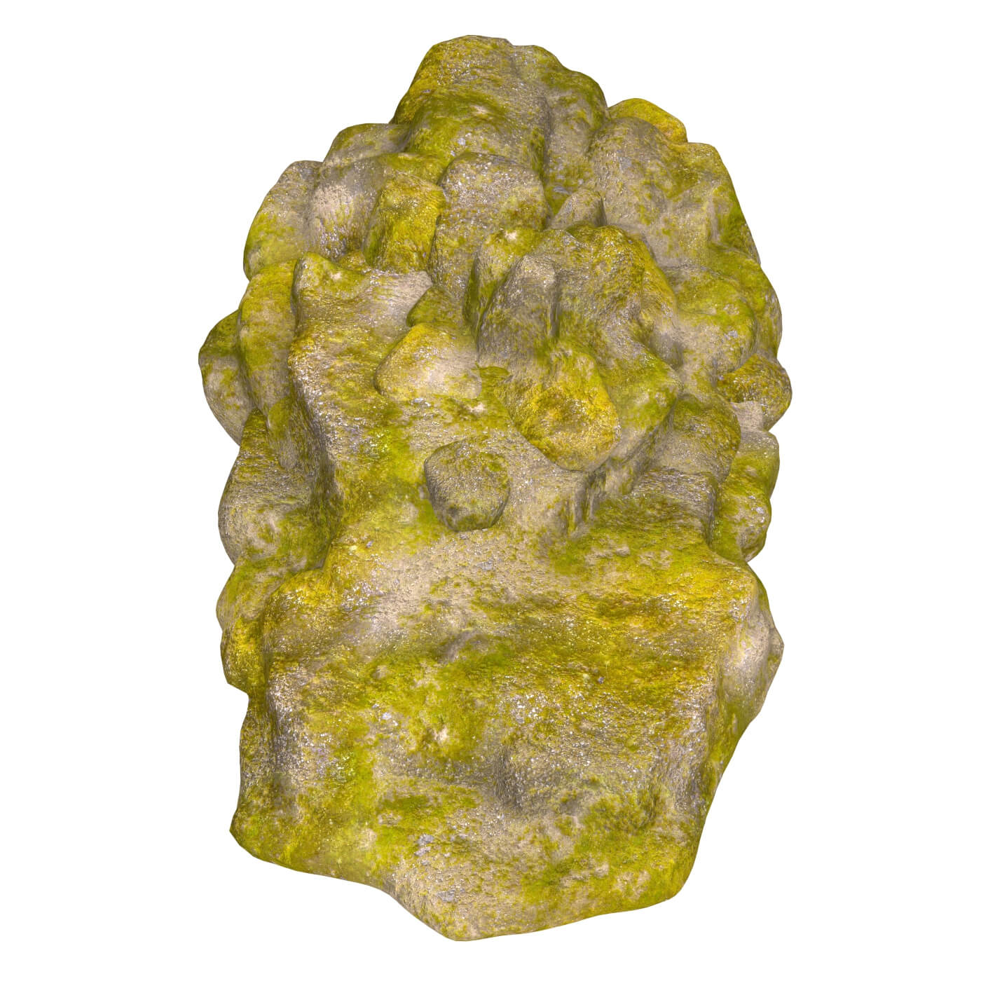 Moss Stone Rock 08 - 3D Model by cgsea
