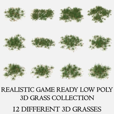 Realistic Game Ready Grass Collection - 3D Model by cgsea