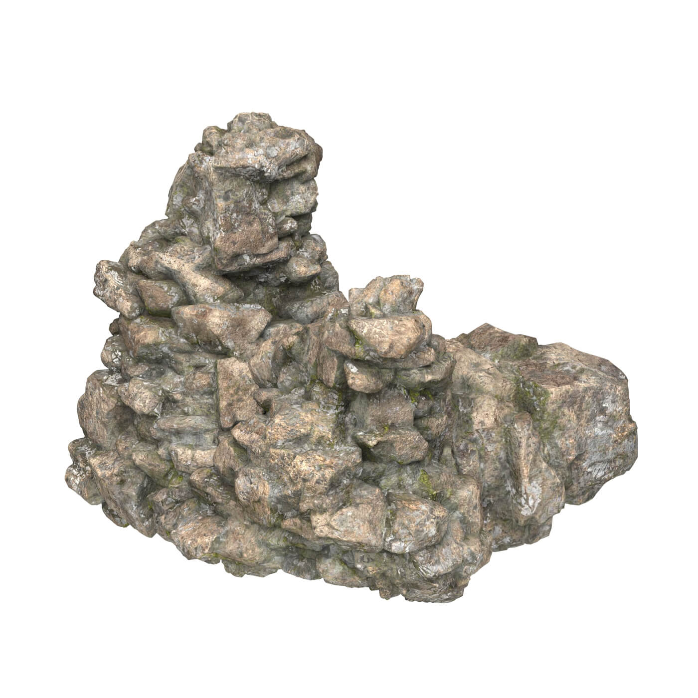 Realistic Mountain Rock Cliff 06 - 3D Model by cgsea