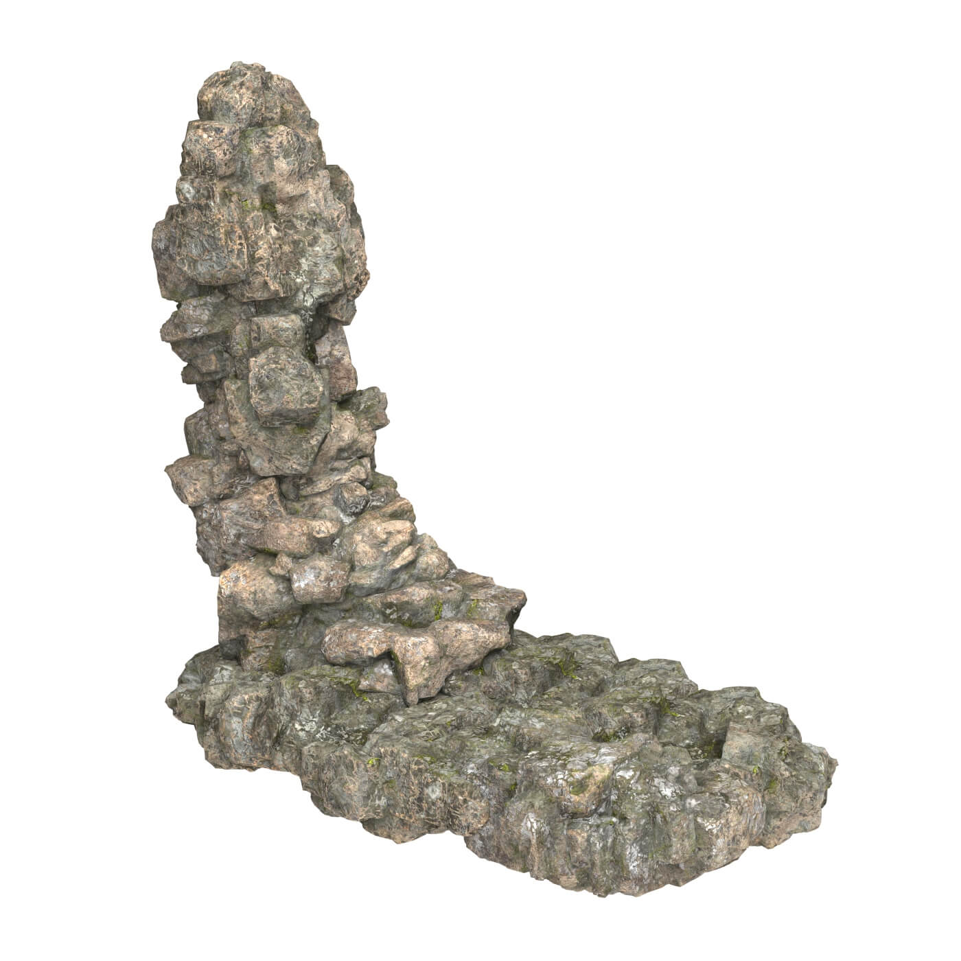 Realistic Mountain Rock Cliff 08 - 3D Model by cgsea