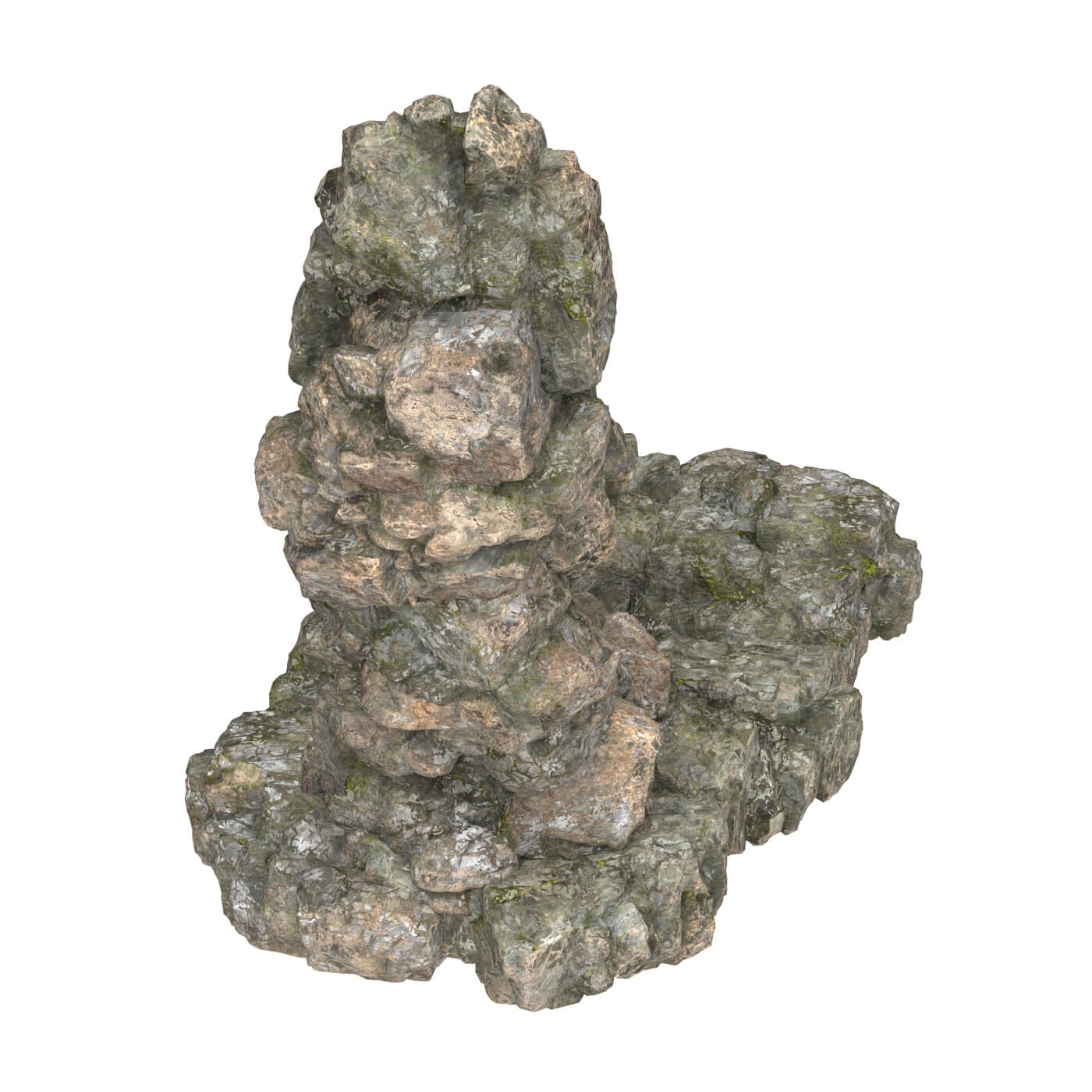 Realistic Mountain Rock Cliff 08 - 3D Model by cgsea