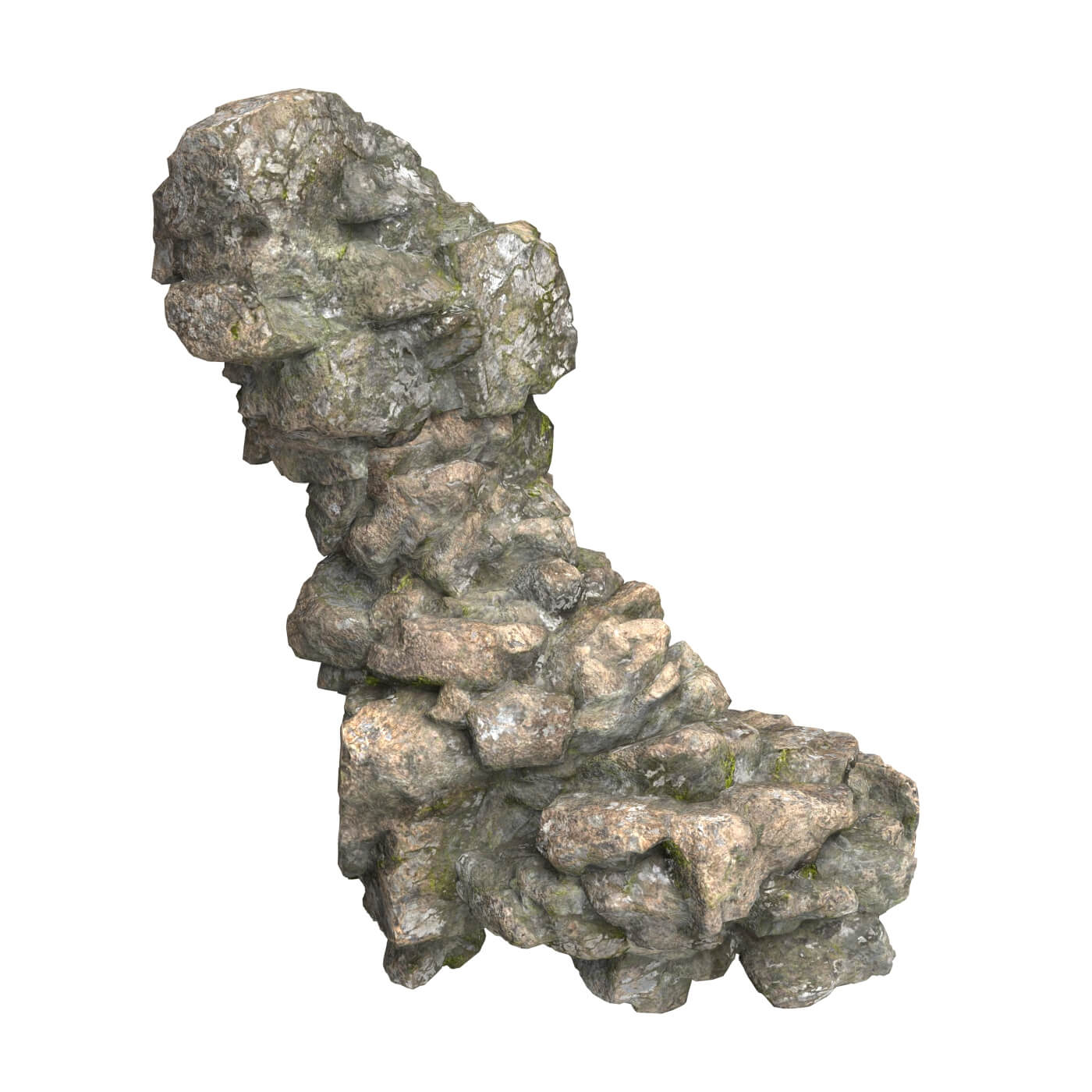 Realistic Mountain Rock Cliff 10 - 3D Model by cgsea