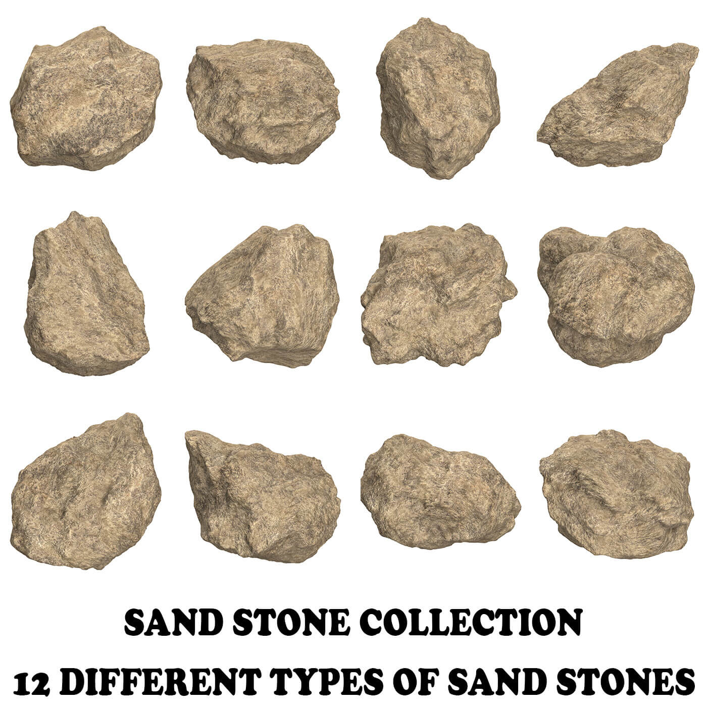 Sand Stone Collection - 3D Model by cgsea