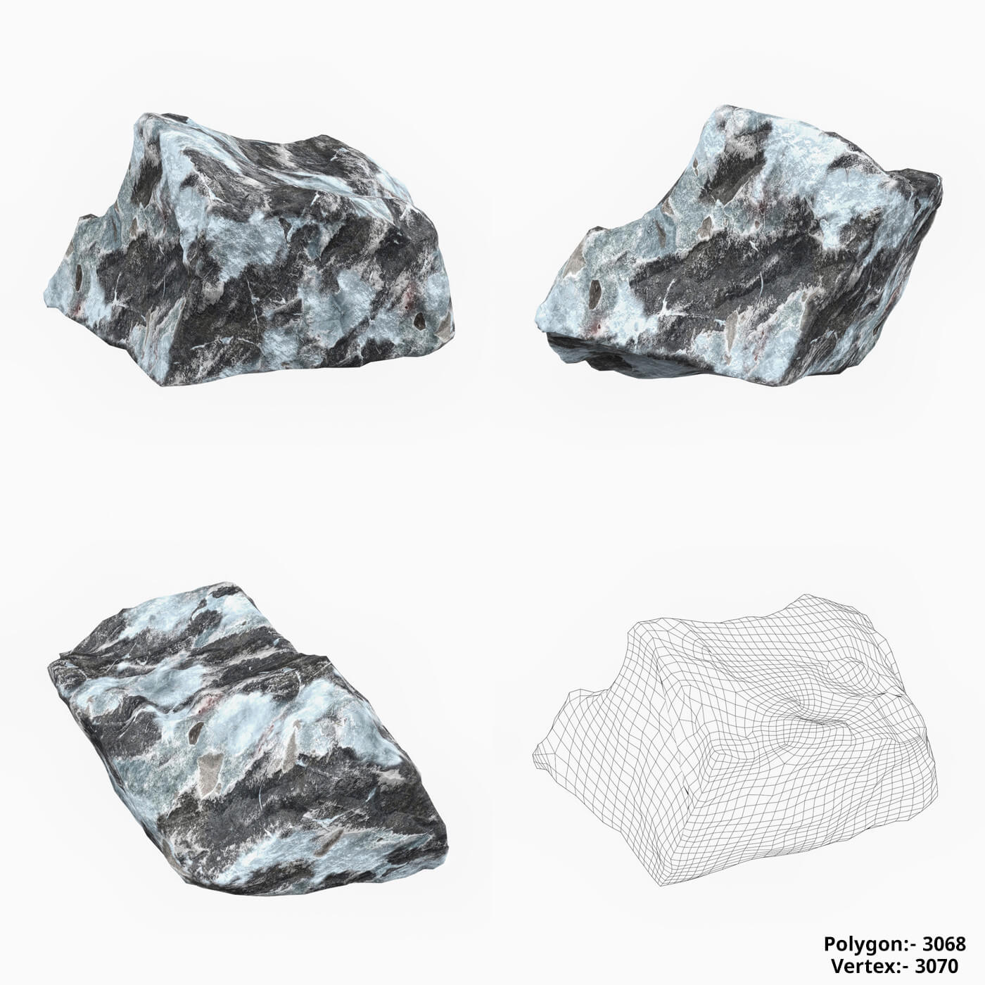 Snow Stone Collection - 3D Model by cgsea