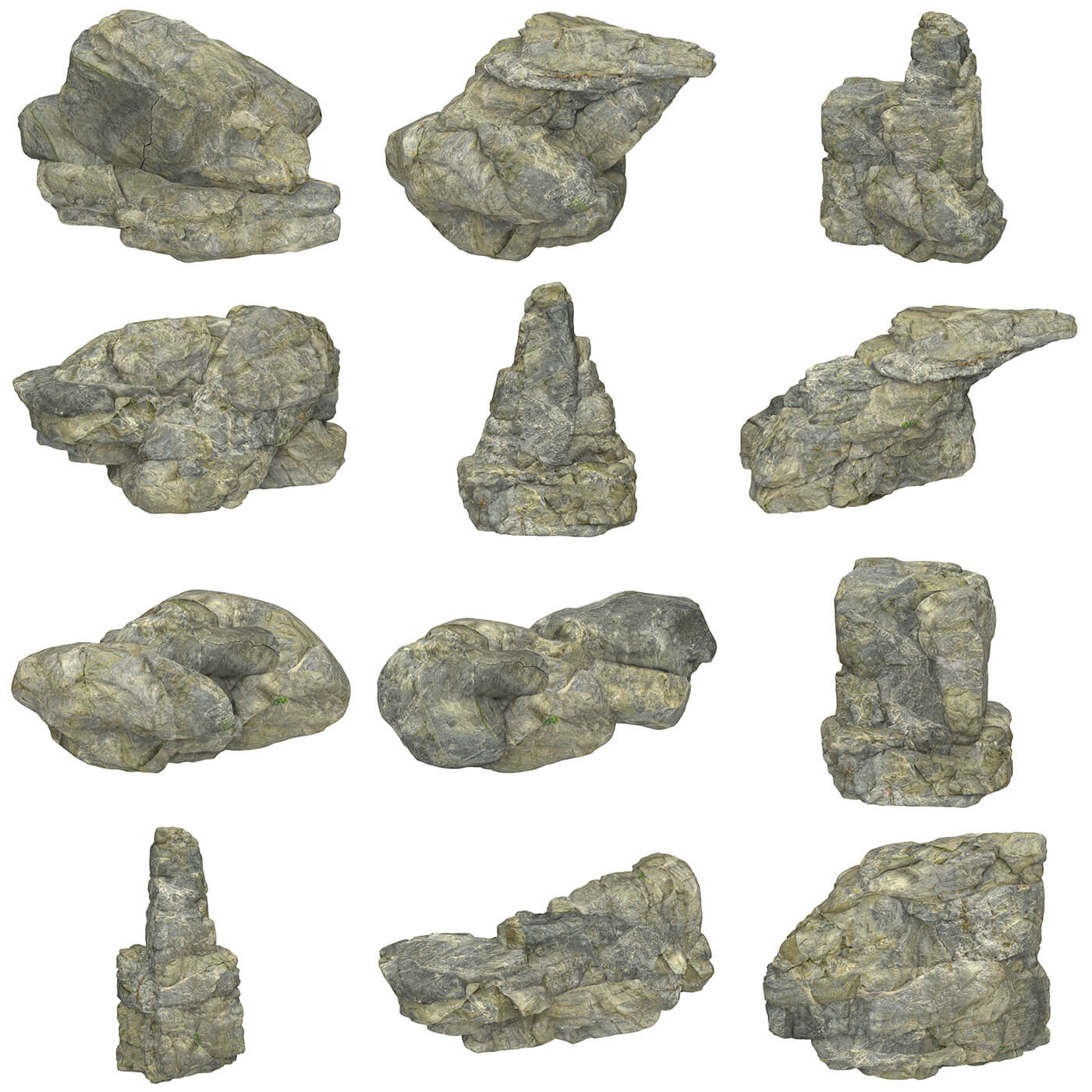 Stone Rock Collection - 3D Model by cgsea