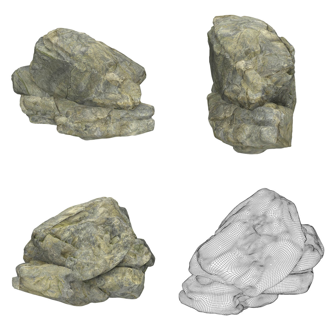 Stone Rock Collection - 3D Model by cgsea