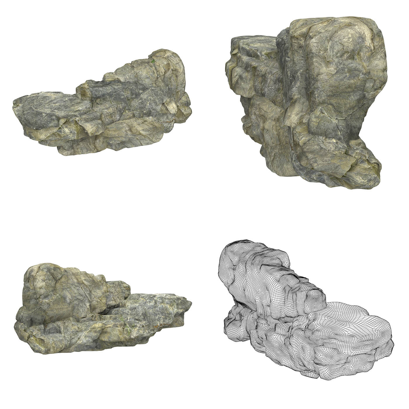 Stone Rock Collection - 3D Model by cgsea