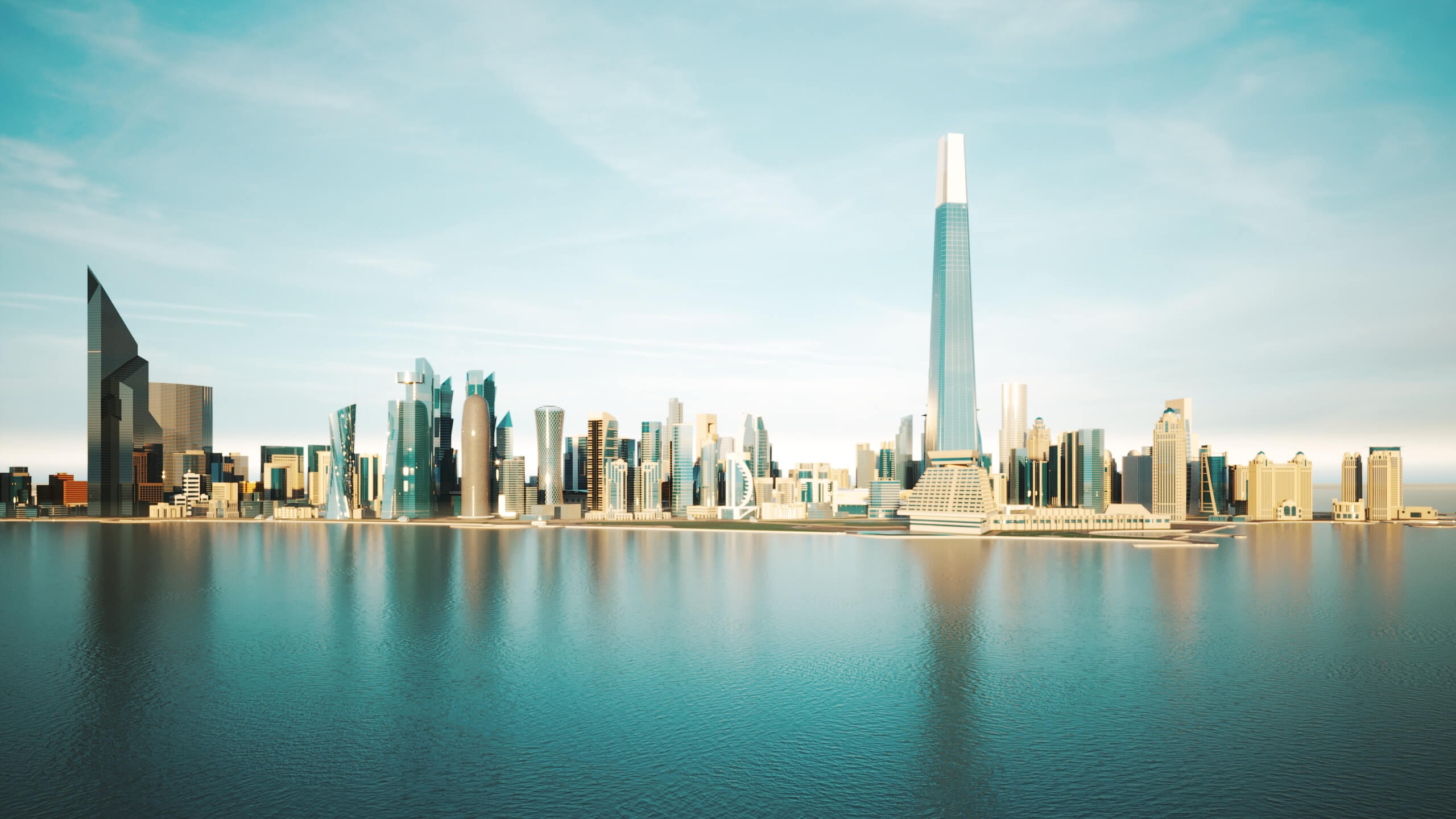 Doha City Qatar - 3D Model by Cgseller2023