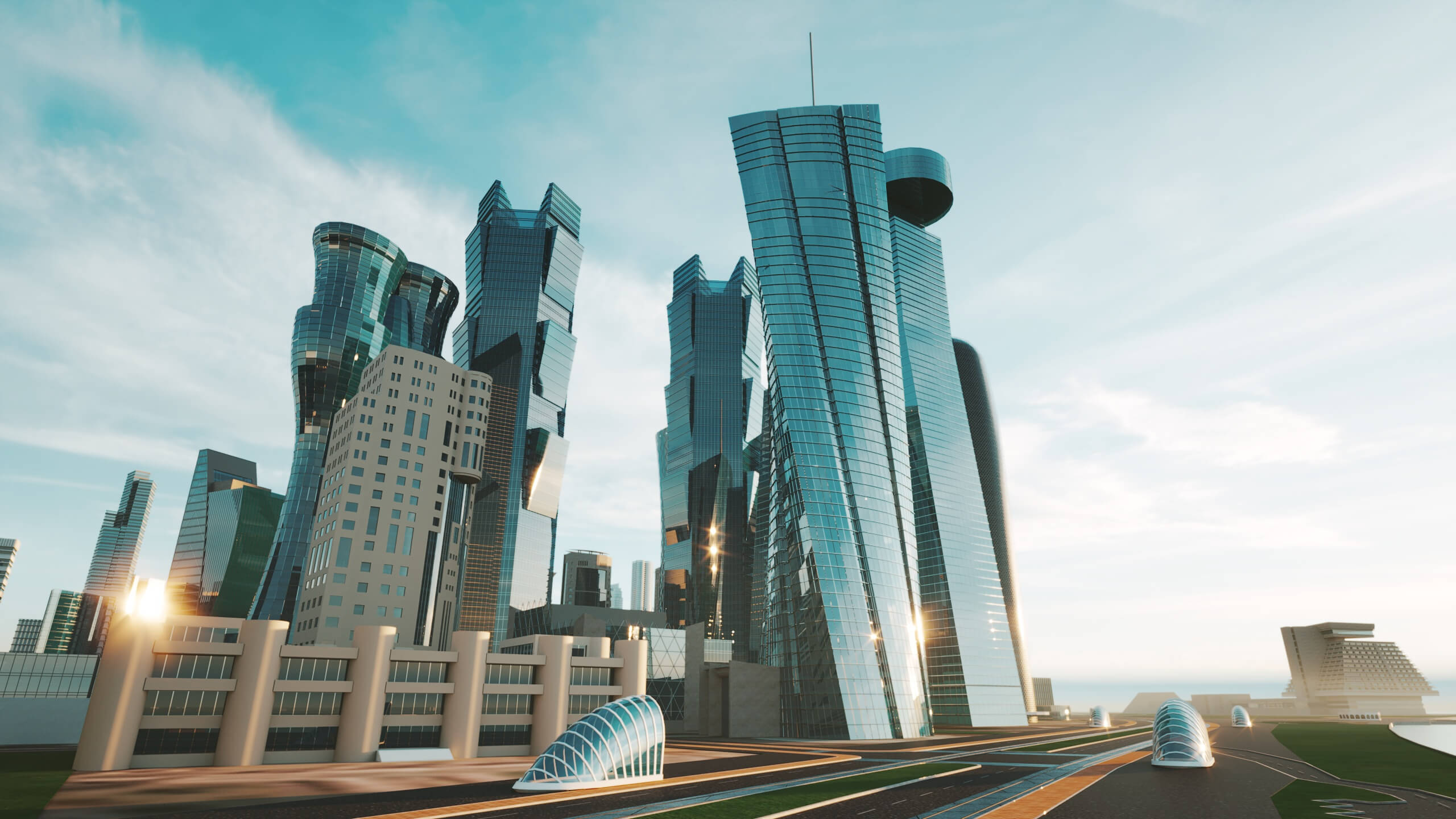 Doha City Qatar - 3D Model by Cgseller2023