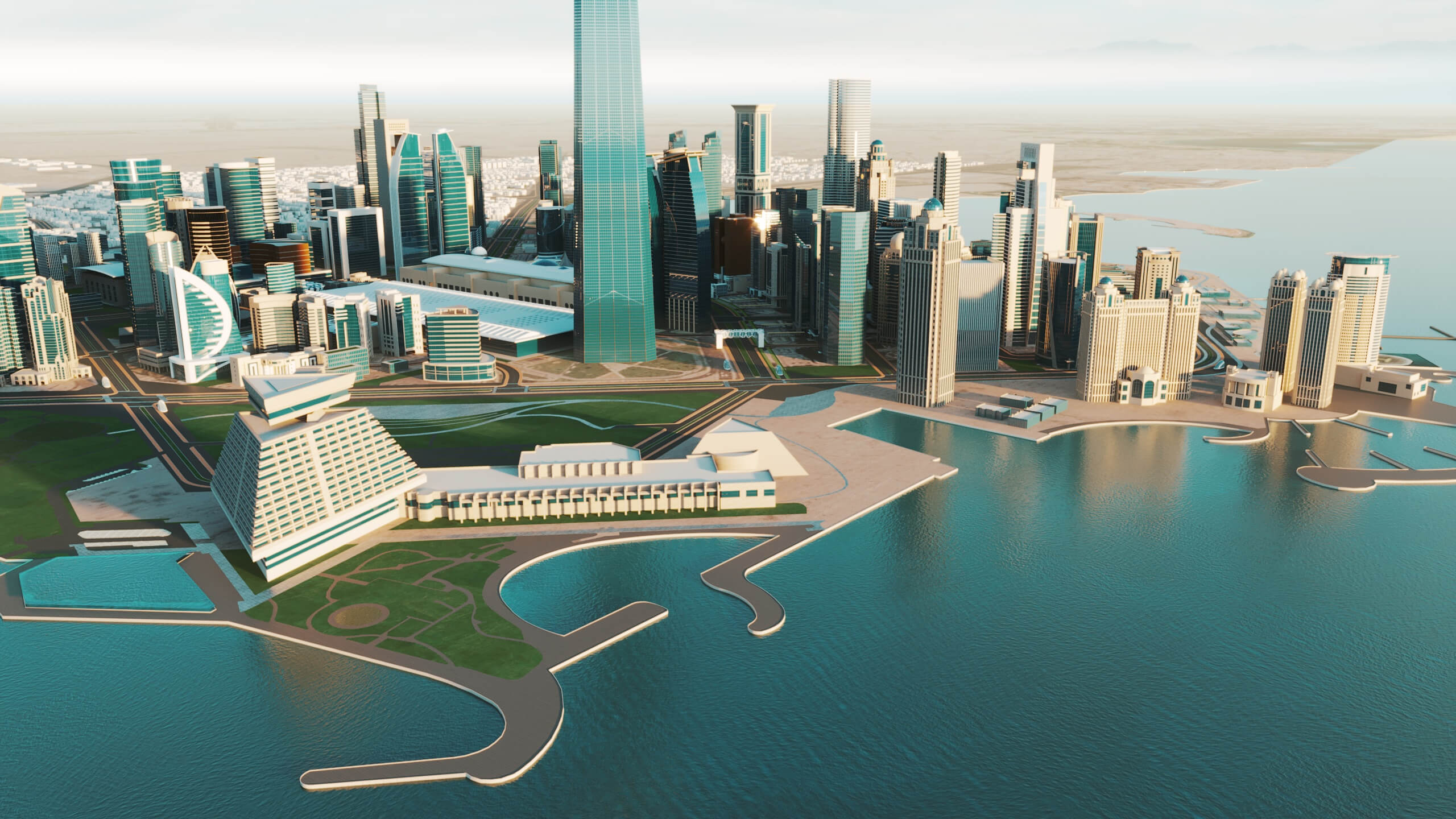 Doha City Qatar - 3D Model by Cgseller2023