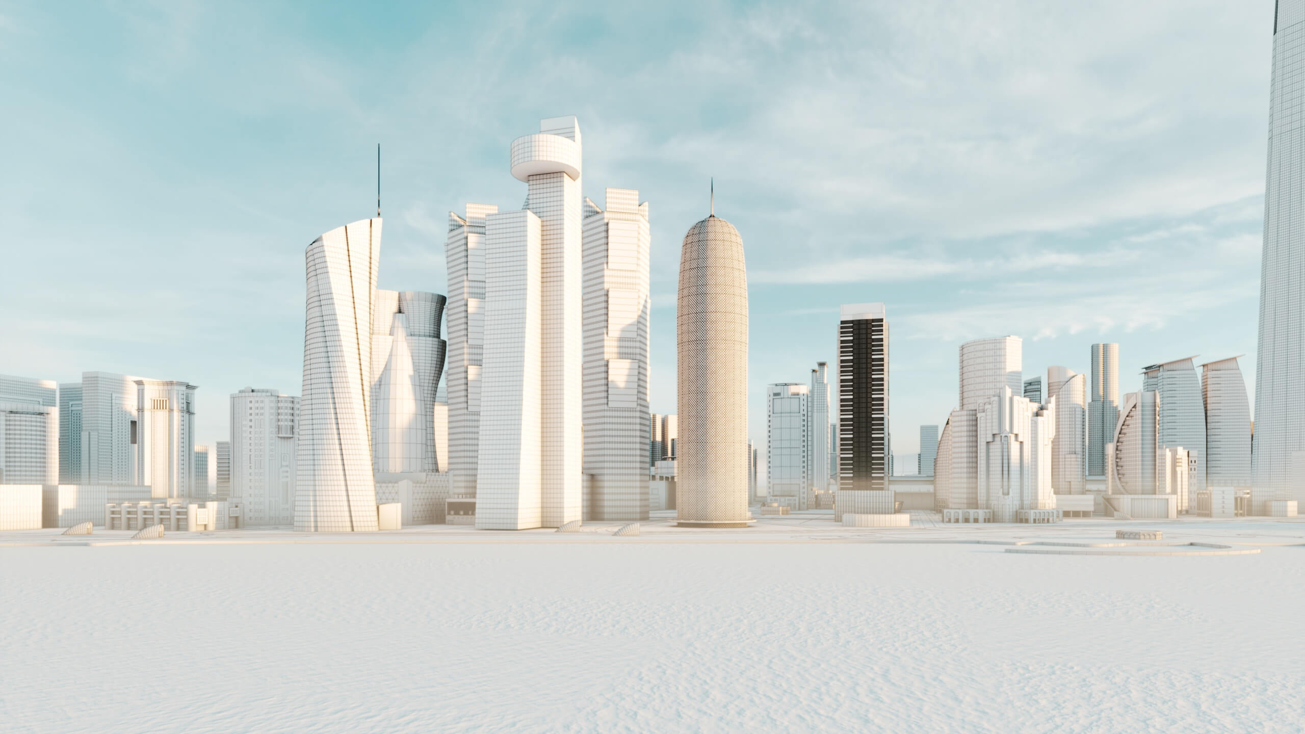Doha City Qatar - 3D Model by Cgseller2023