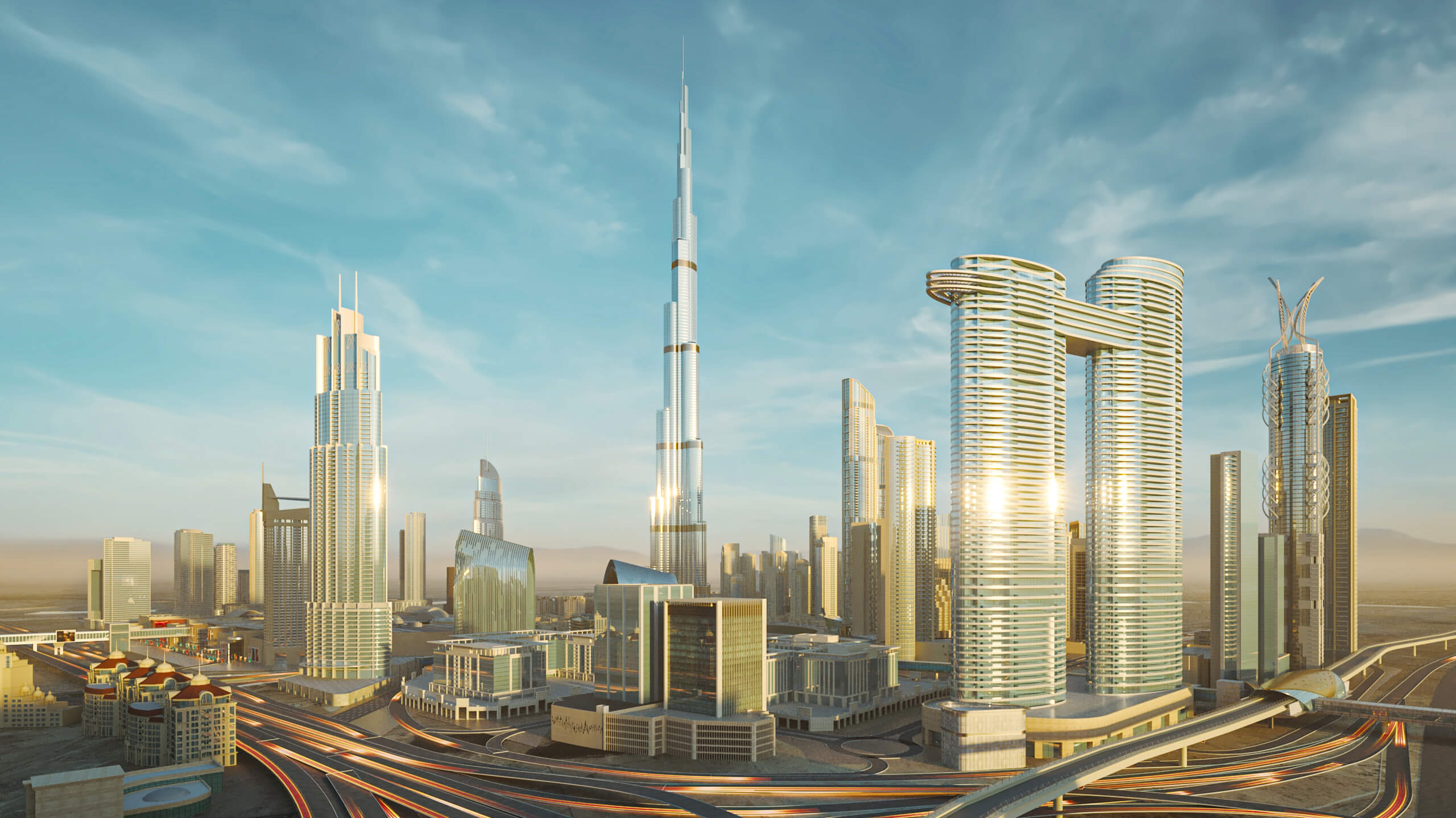 Dubai Burj Khalifa Area V2 - 3D Model by Cgseller2023
