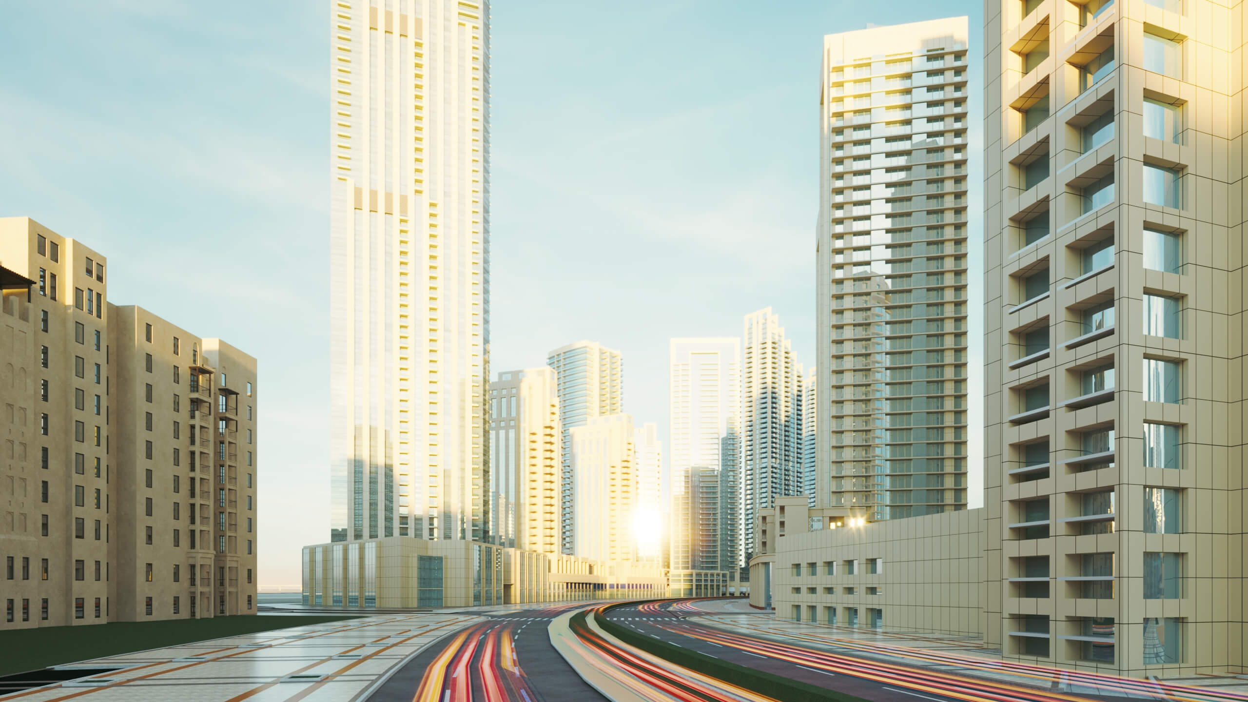 Dubai Burj Khalifa Area V2 - 3D Model by Cgseller2023