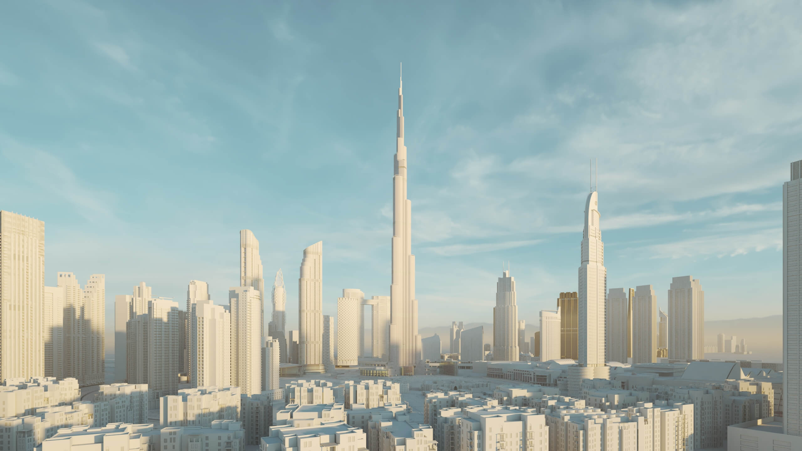 Dubai Burj Khalifa Area V2 - 3D Model by Cgseller2023