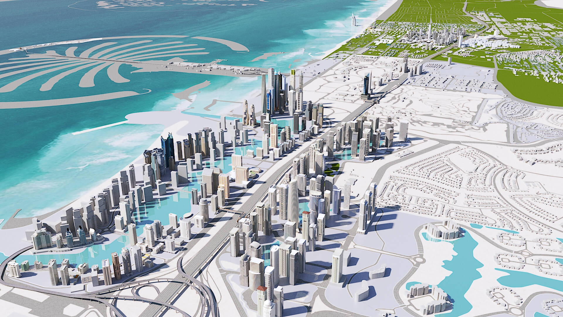 Dubai City 1 - 3D Model by Cgseller2023