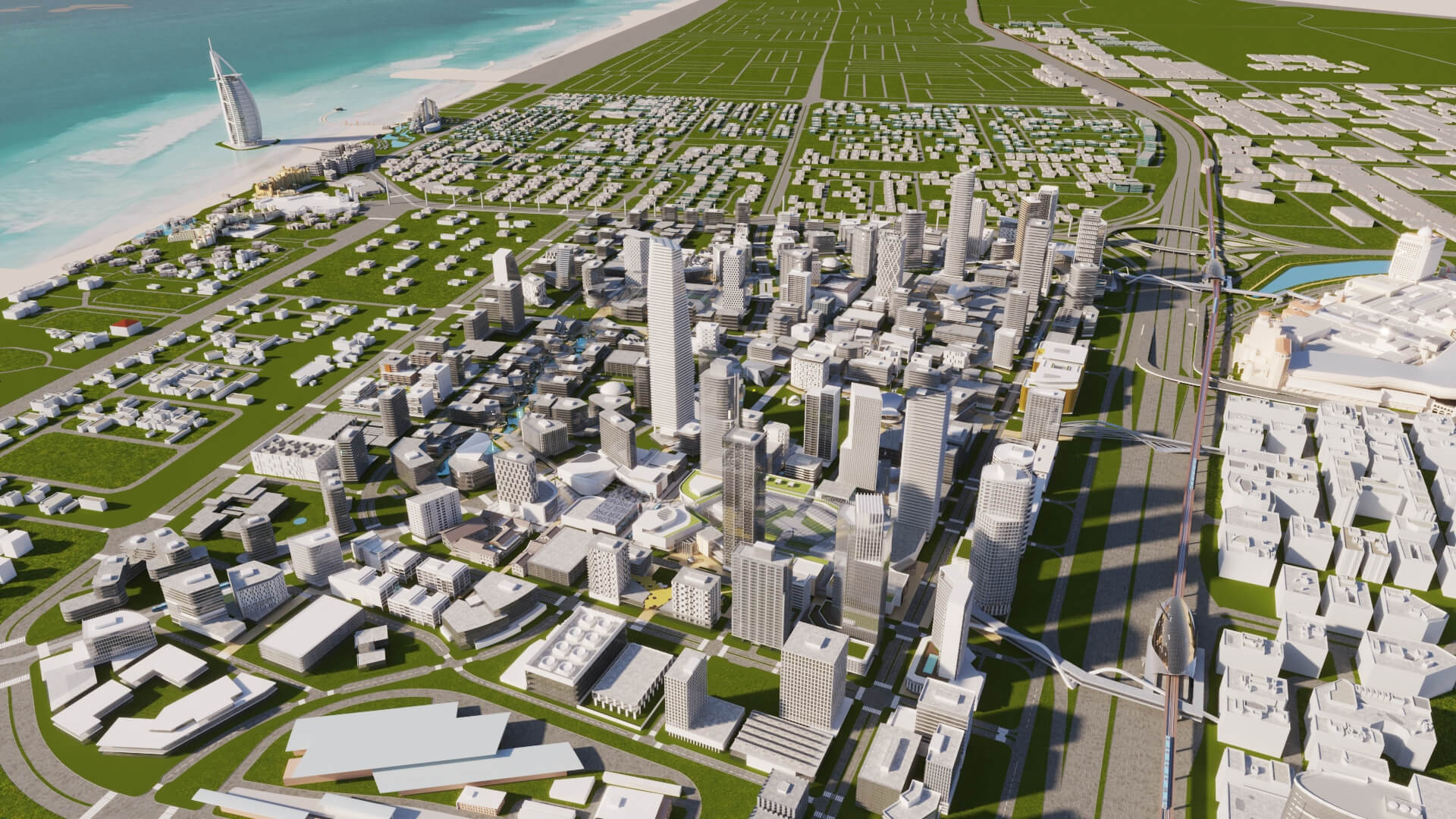 Dubai City 1 - 3D Model by Cgseller2023