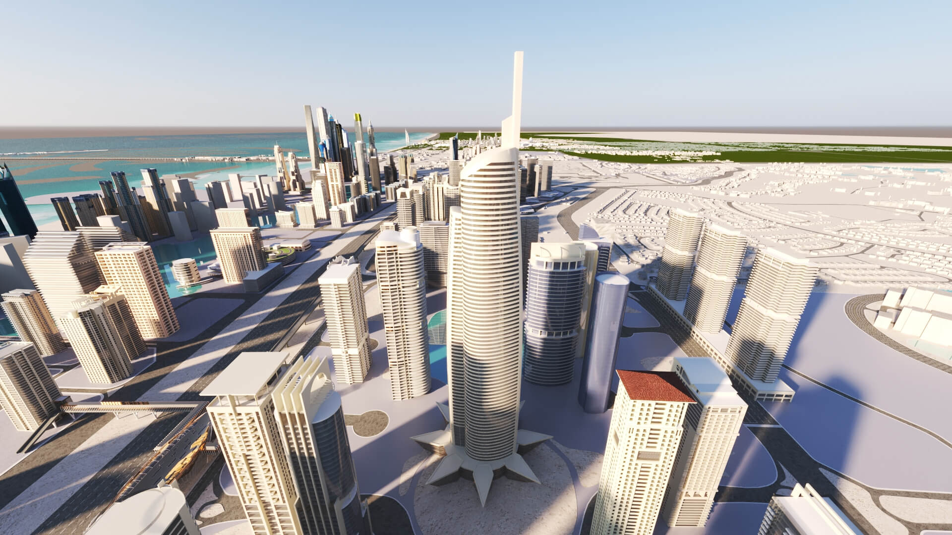 Dubai City 1 - 3D Model by Cgseller2023