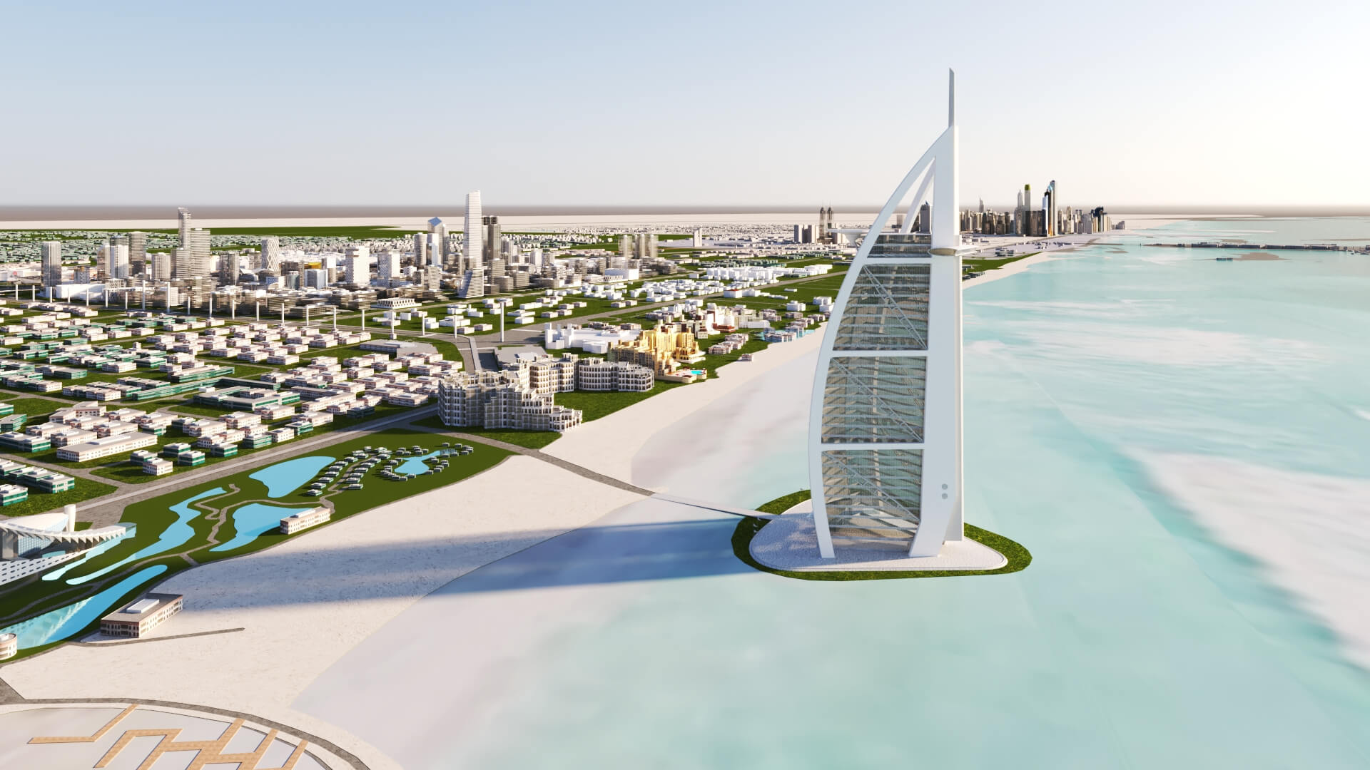 Dubai City 1 - 3D Model by Cgseller2023