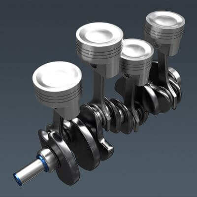 Animated L4 Engine Cylinders - 3D Model by CGShape