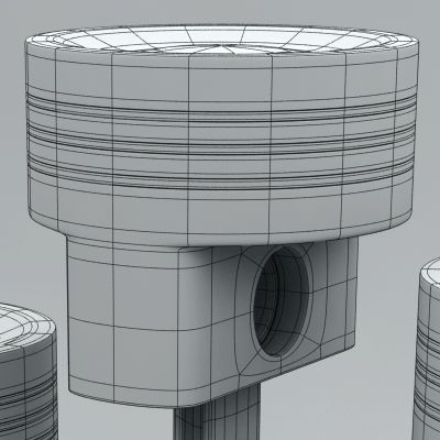 Animated L4 Engine Cylinders - 3D Model by CGShape