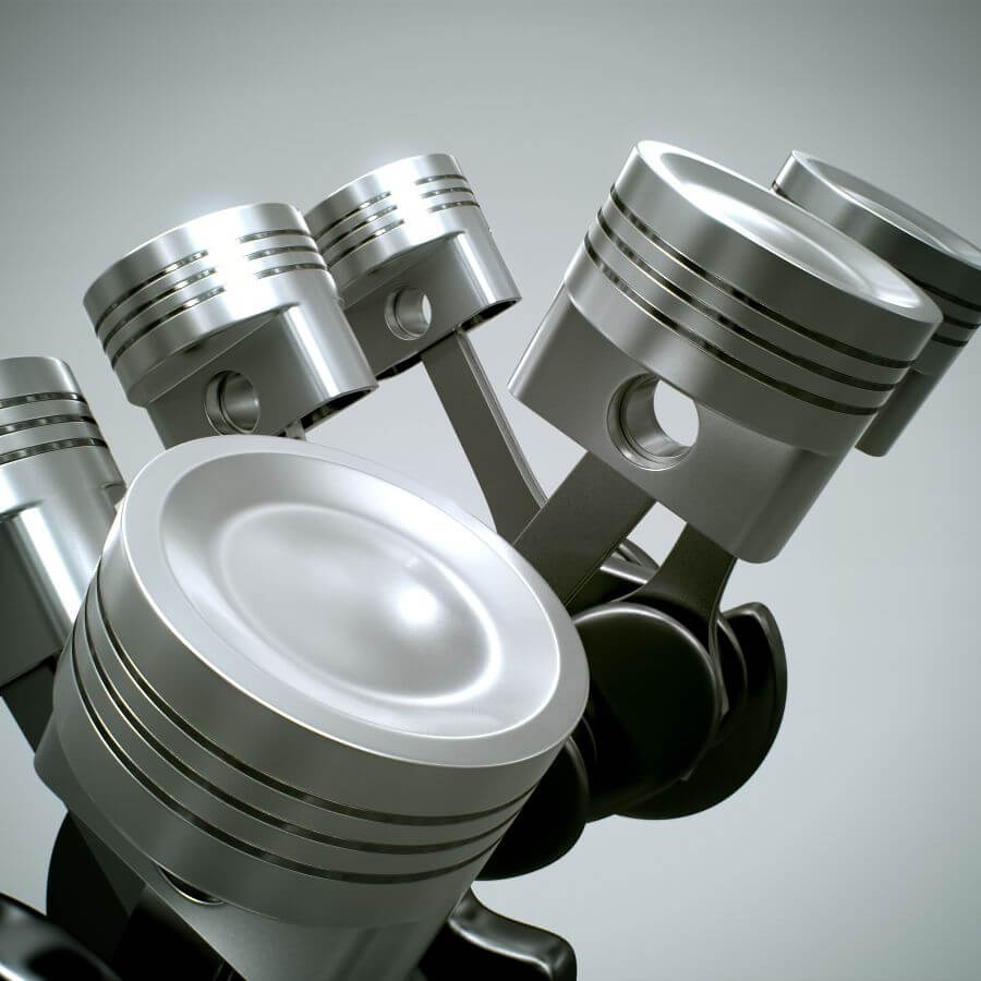 Animated V6 Engine Cylinders - 3D Model by CGShape