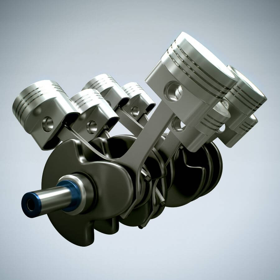 Animated V8 Engine Cylinders - 3D Model by CGShape