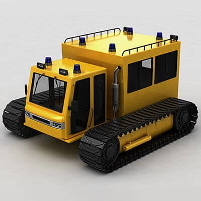 Chair Lift Snowcat Snowplow Snowplough - 3D Model by CGShape