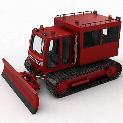 Chair Lift Snowcat Snowplow Snowplough - 3D Model by CGShape