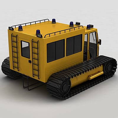 Chair Lift Snowcat Snowplow Snowplough - 3D Model by CGShape