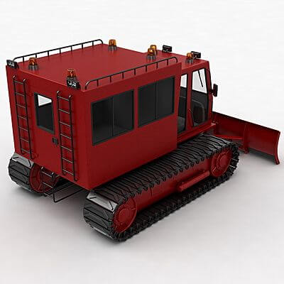 Chair Lift Snowcat Snowplow Snowplough - 3D Model by CGShape