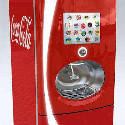 Coca Cola Freestyle Jet Fountain Future Vending Machine - 3D Model by ...