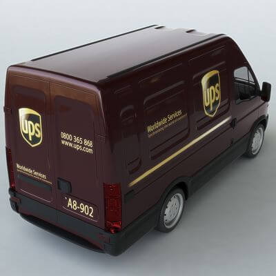 Delivery Van UPS - 3D Model by CGShape