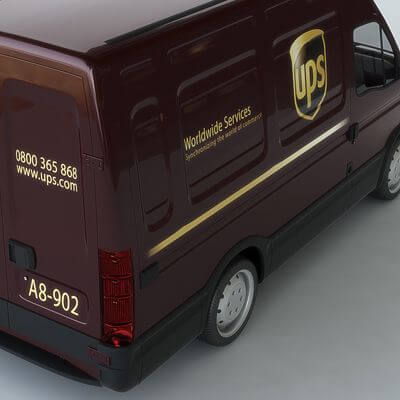 Delivery Van UPS - 3D Model by CGShape