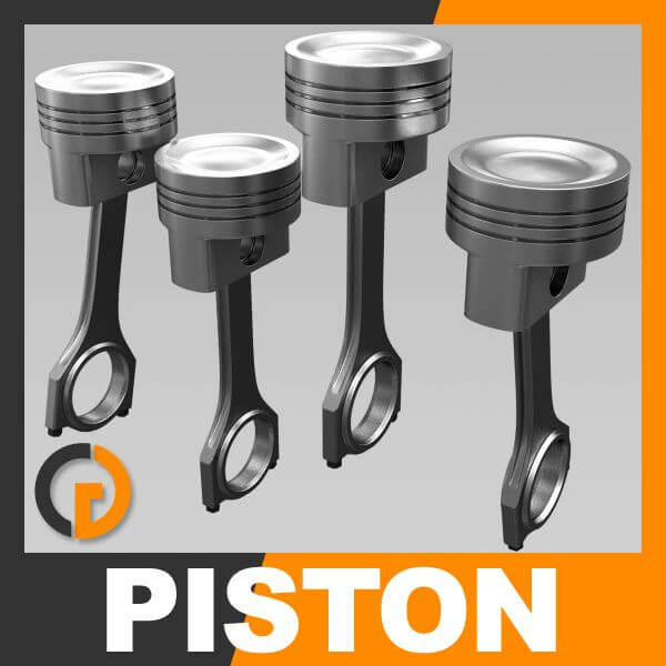 Engine Piston - 3D Model by CGShape