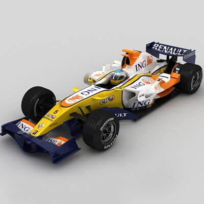 F1 2008 ING Renault R28 - 3D Model by CGShape