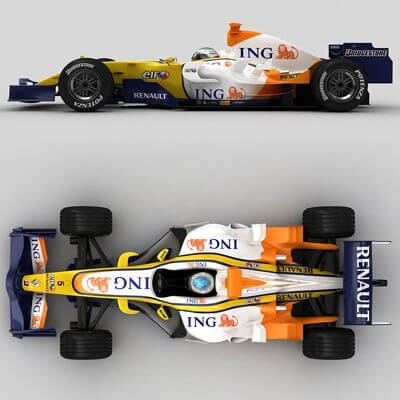 F1 2008 ING Renault R28 - 3D Model by CGShape