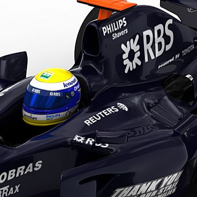 F1 2008 Williams Toyota FW30 - 3D Model by CGShape