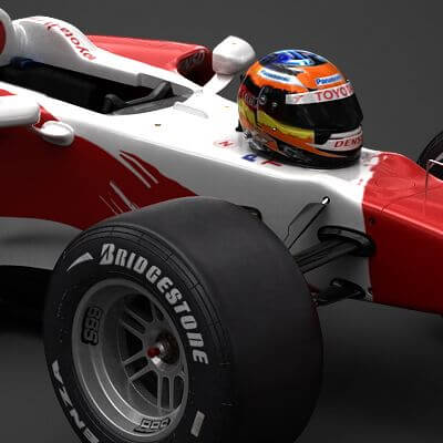 F1 2009 Panasonic Toyota TF109 - 3D Model by CGShape