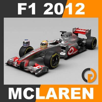 F1 2012 Vodafone McLaren Mercedes MP4-27 3D Model by CGShape