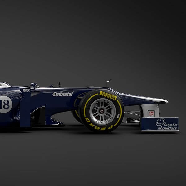 F1 2012 Williams FW34 - Williams F1 Team 3D Model by CGShape