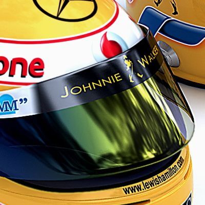 Helmet F1 2007 - 2010 Lewis Hamilton 3D Model by CGShape