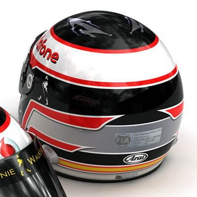 Helmet F1 2007 Fernando Alonso and Lewis Hamilton - 3D Model by CGShape