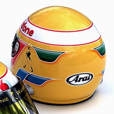 Helmet F1 2007 Fernando Alonso and Lewis Hamilton - 3D Model by CGShape