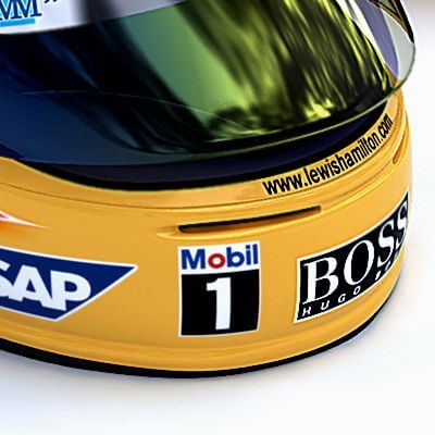 Helmet F1 2007 Fernando Alonso and Lewis Hamilton - 3D Model by CGShape