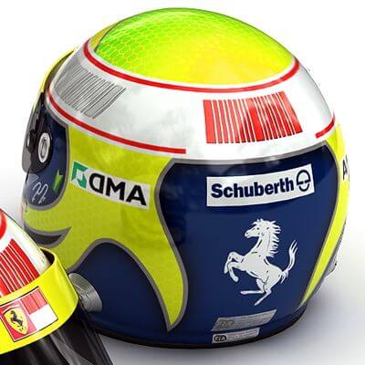 Helmet F1 2009 Felipe Massa - 3D Model by CGShape