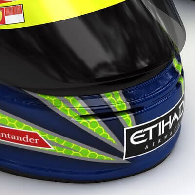 Helmet F1 2010 Felipe Massa - 3D Model by CGShape