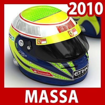 Helmet F1 2010 Felipe Massa - 3D Model by CGShape